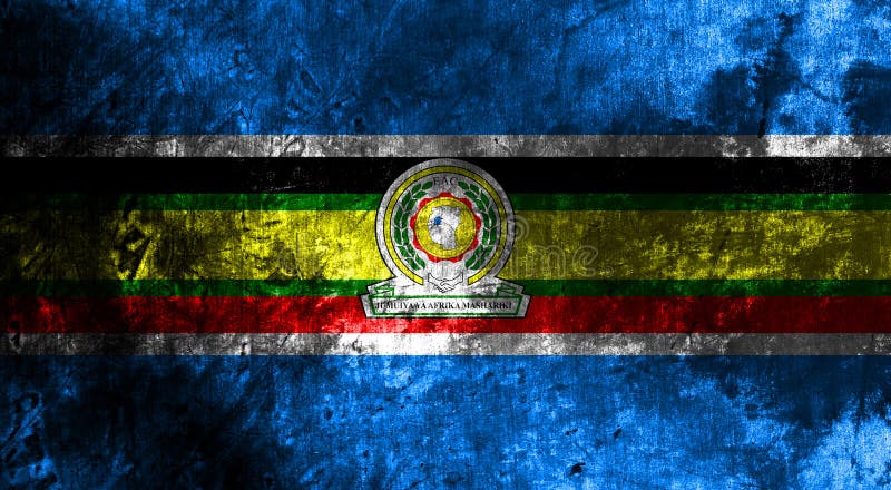 East African Community Grunge Flag, EAC Flag Stock Illustration ...