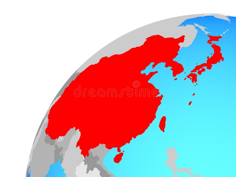 Map of Asia on globe stock vector. Illustration of globe - 6012421