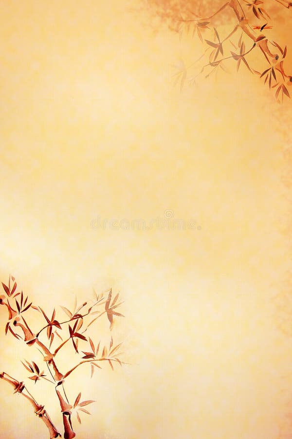 Bamboo, Drawn in East Style Stock Illustration - Illustration of ...