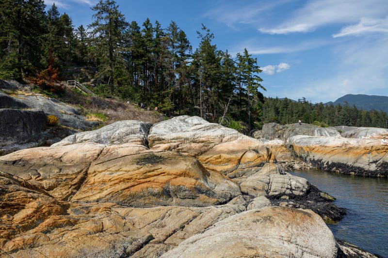 East Beach Trail Inside Lighthouse Park Stock Image - Image of park ...