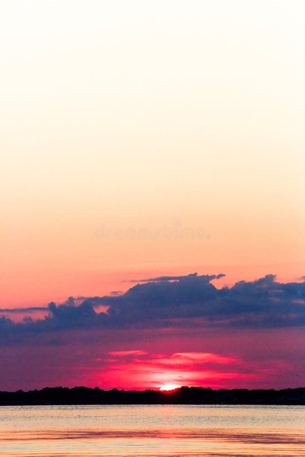 East coast red sky sunset stock photo. Image of rehoboth - 127429056