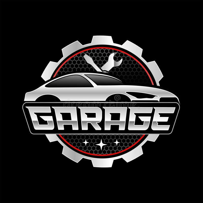 Automotive Garage and Auto Spa Logo Design with Repairing Tools Stock ...