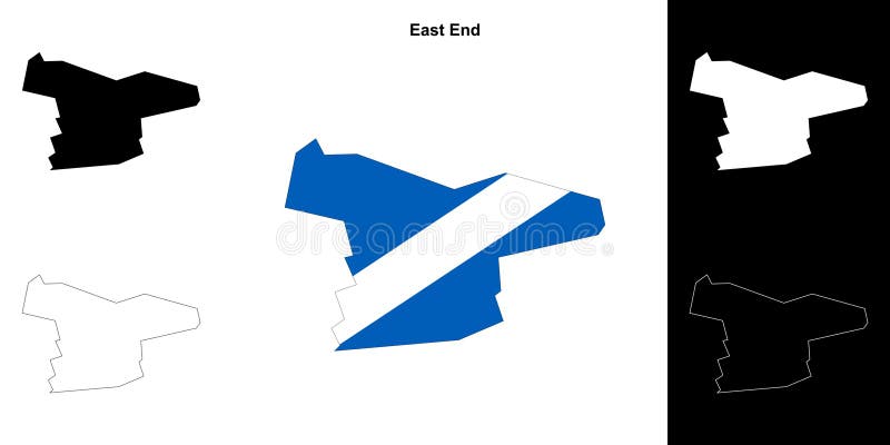 East End outline map stock vector. Illustration of geography - 379270465