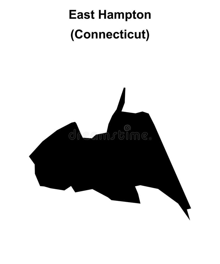 East Hampton outline map stock vector. Illustration of design - 357247201