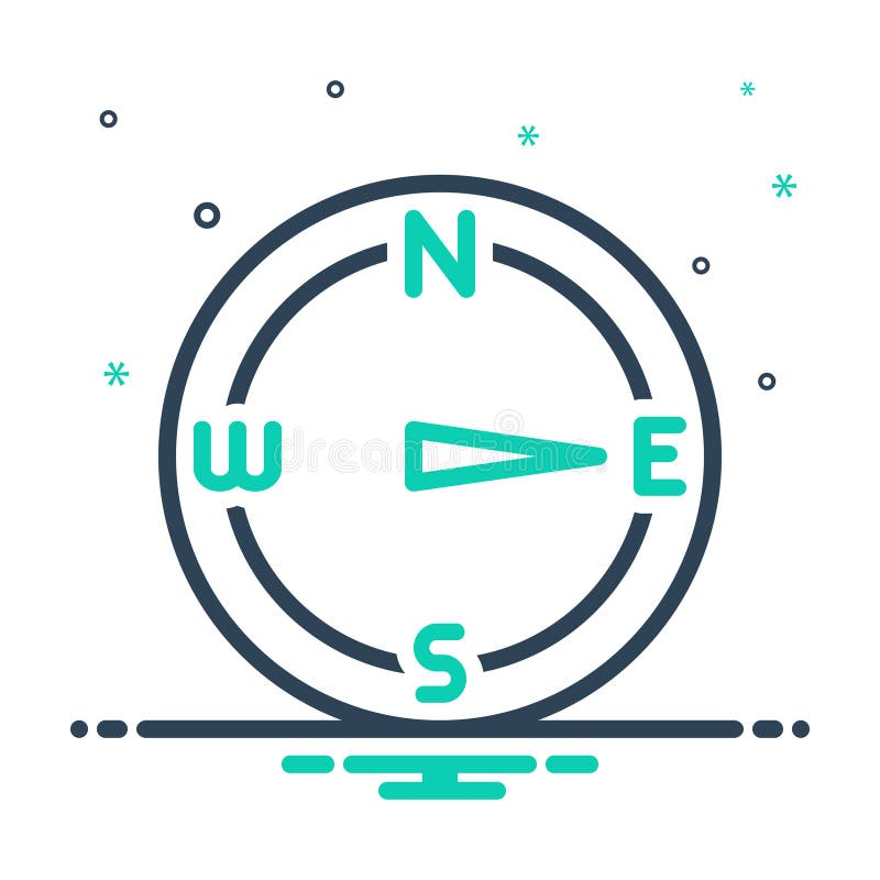 Mix Icon for East, Eastern and Compass Stock Vector - Illustration of ...