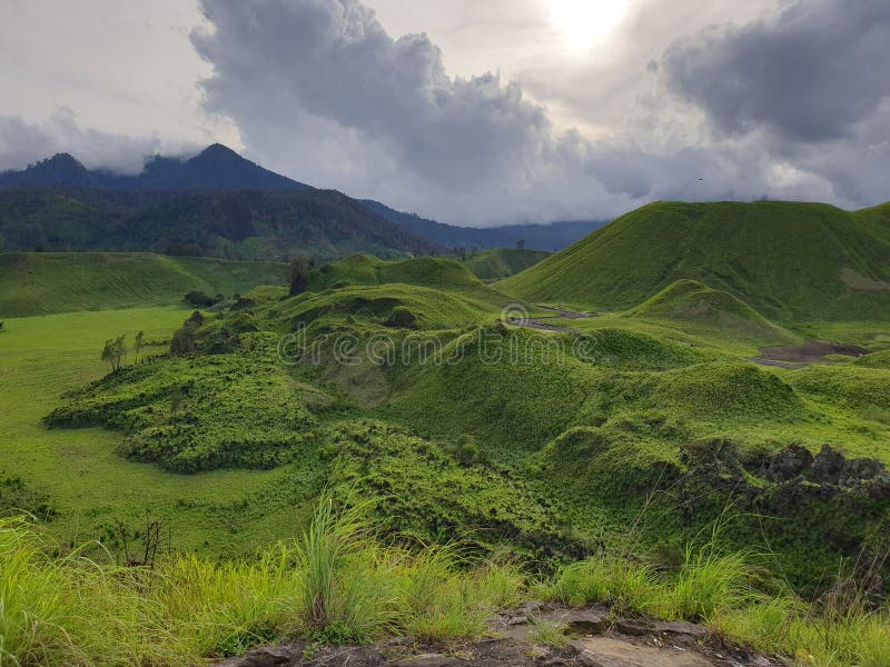East Java Banyuwangi Kawah Wurung Indonesia Stock Image - Image of ...