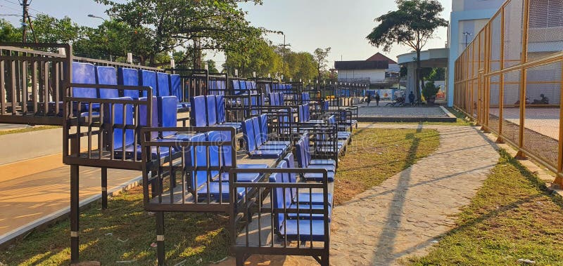 East Java, Indonesia - May 27, 2023 : Empty Stands at GOR Ranggajaya ...