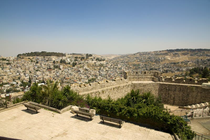 East Jerusalem Neighborhood Stock Image - Image of east, wall: 19844505
