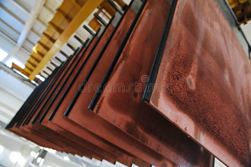 East Kazakhstan Region, Kazakhstan - 12.02.2015 : Layers of Cathode ...