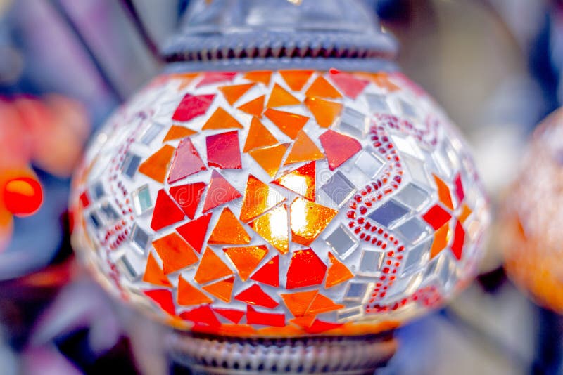 East lamp made of glass. stock photo. Image of culture - 127629626