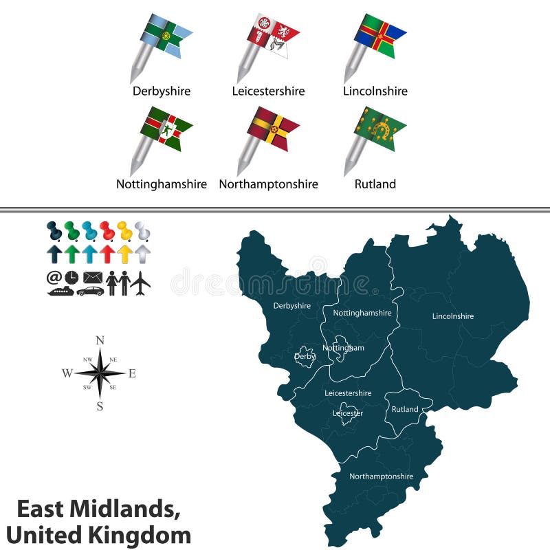 Hand Drawn Map of England with Counties. Stock Vector - Illustration of ...