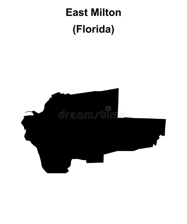 East Milton outline map stock vector. Illustration of cartography ...