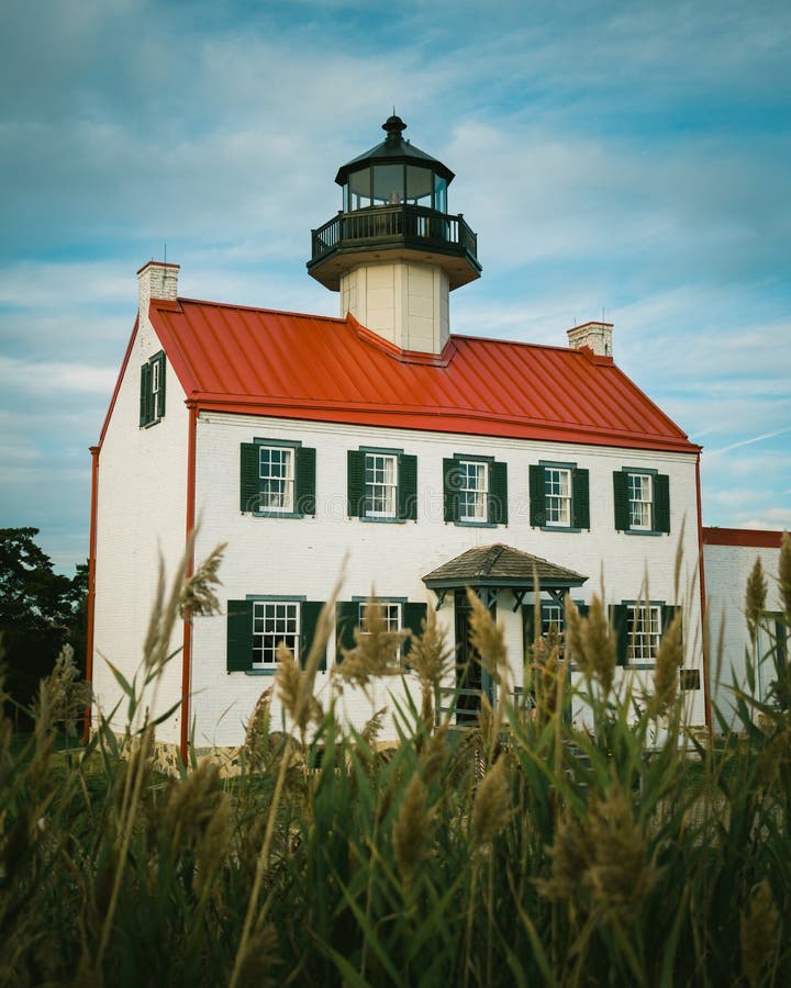 East Point Lighthouse, Maurice River, New Jersey Stock Photo - Image of ...