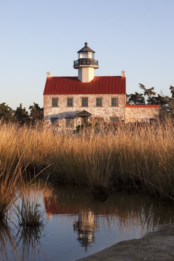 East Point Lighthouse in NJ HDR Editorial Image - Image of light, water ...