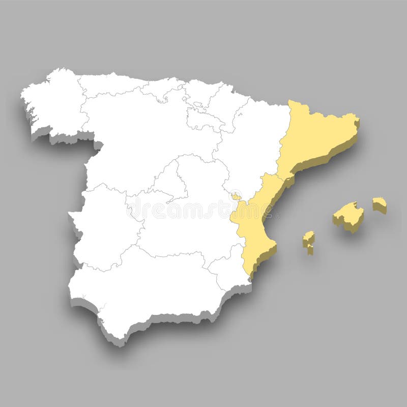 Region Location Spain 3d Map Stock Illustrations – 242 Region Location ...