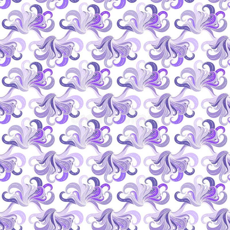 East Sea Curls Pattern Seamless Stock Vector - Illustration of east ...