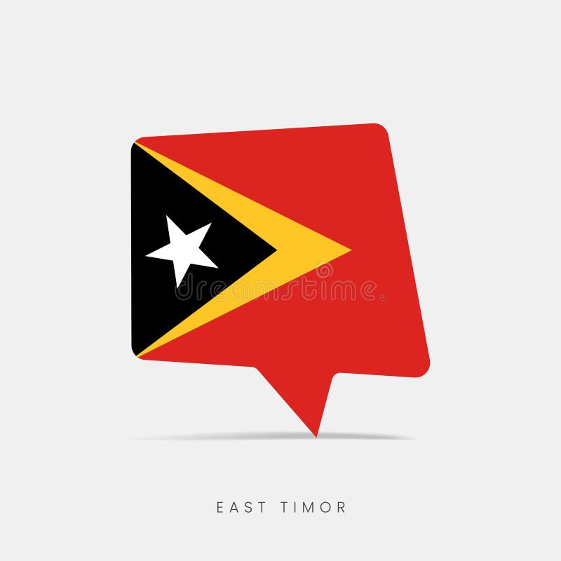 East Timor Flag Bubble Chat Icon Stock Vector - Illustration of ...