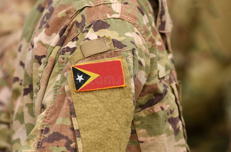 Flag Of East Turkestan On Military Uniform. Islamic Republic Of East ...