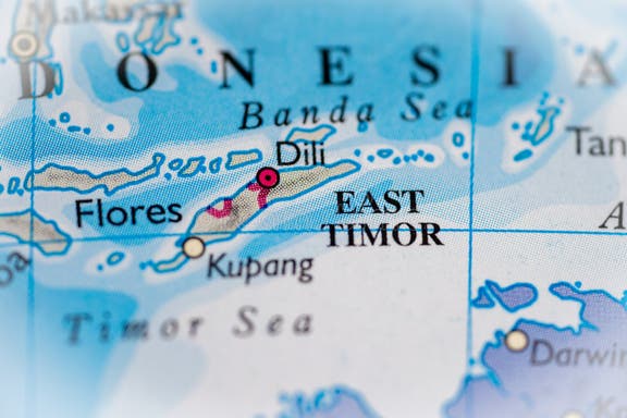 East Timor Highlighted on a World Map Stock Image - Image of ...