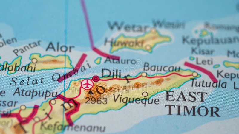 East Timor Highlighted on a World Map 4K Stock Footage - Video of ...