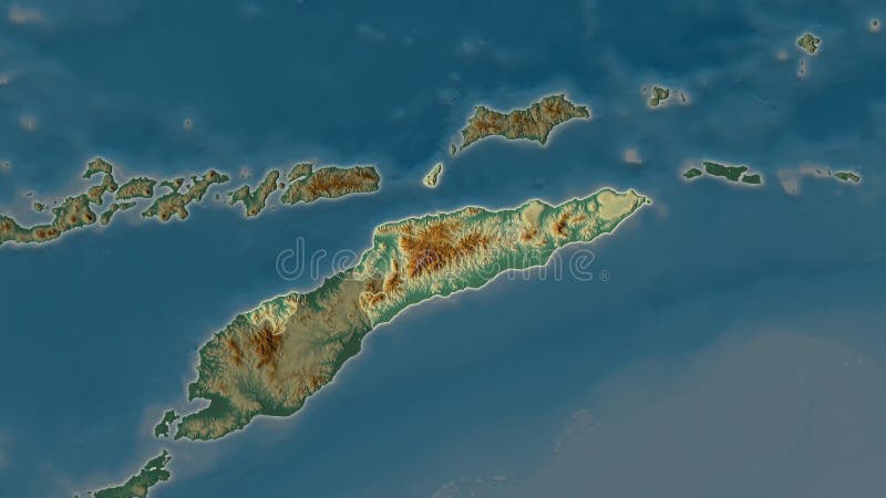 East Timor - Relief. Composition Stock Illustration - Illustration of ...