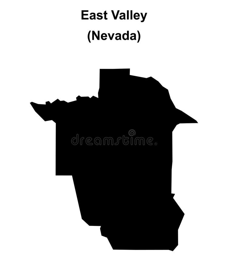 East Valley outline map stock vector. Illustration of administrative ...