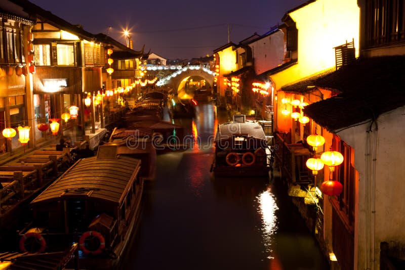 Shantang street at suzhou stock image. Image of waterway - 4914643