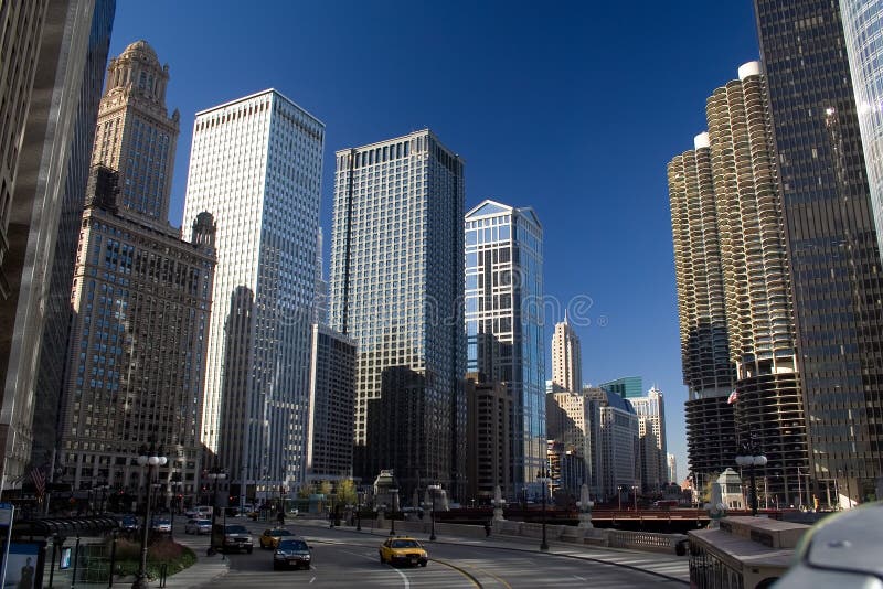 East Wacker Drive, Chicago stock photo. Image of postcard - 6066764