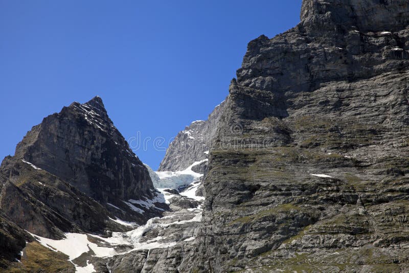 East Wall of Eiger Mountain Stock Photo - Image of bern, glacier: 47692828