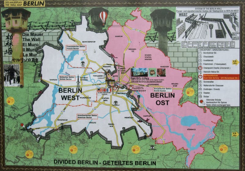 East and West Berlin Wallpaper Editorial Photography - Image of capital ...
