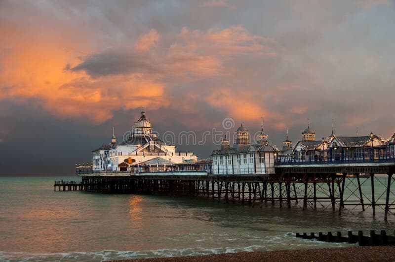 Eastbourne pier England stock image. Image of channel - 20054443
