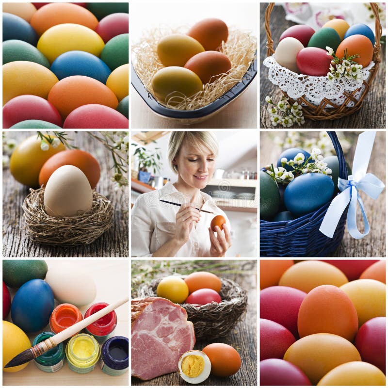 Easter collage stock image. Image of nature, symbol, flowers - 38341675