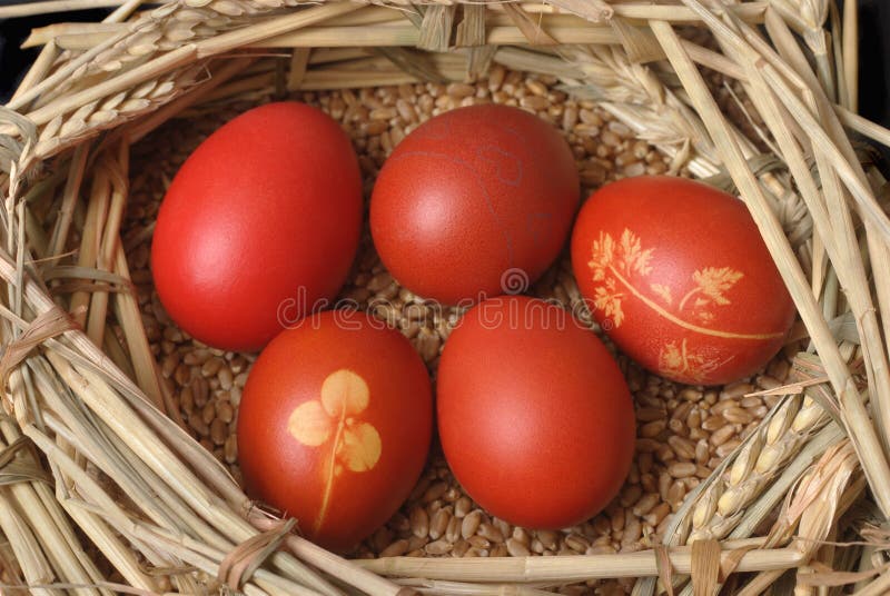 Red Easter Eggs stock image. Image of creating, easter - 3927843