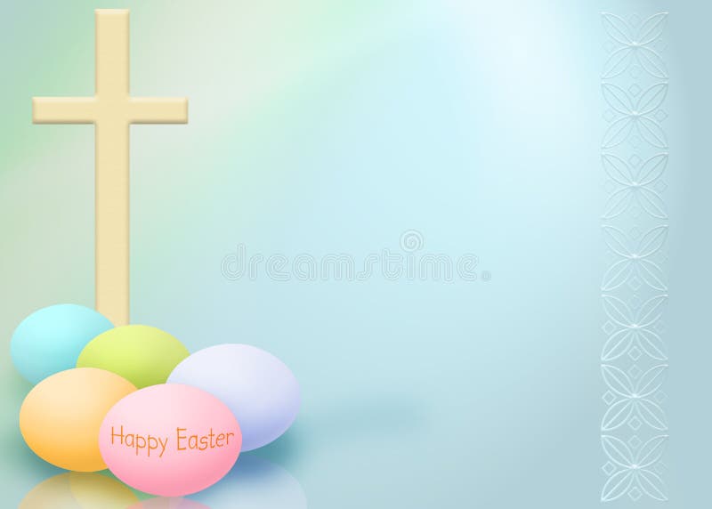 Easter cross border stock illustration. Illustration of springtime ...