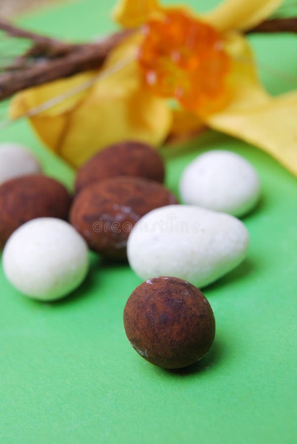 Easter almonds stock image. Image of candies, green, ribbon - 13272043