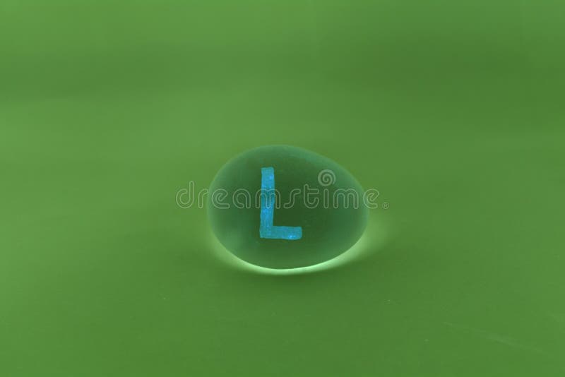 Easter Alphabet on Egg. Easter Egg Letter L Background Stock Photo ...