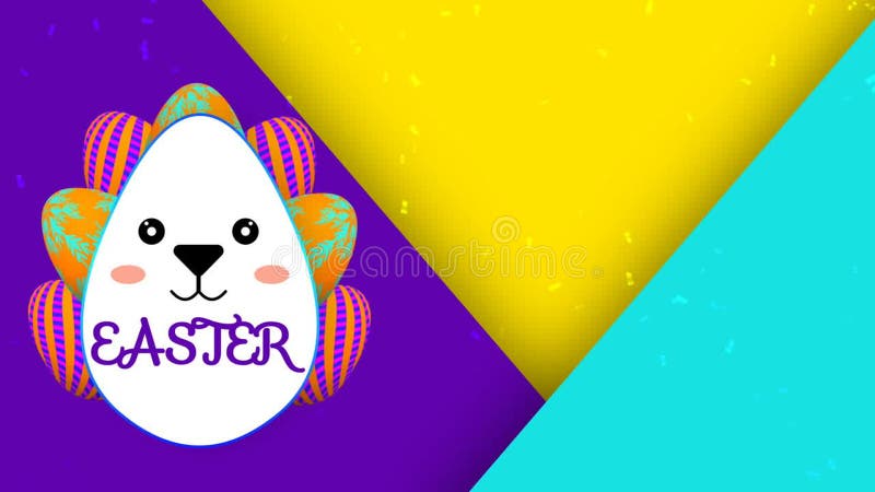 Easter Animation with Different Colour Shapes and Crystal Rain Stock ...
