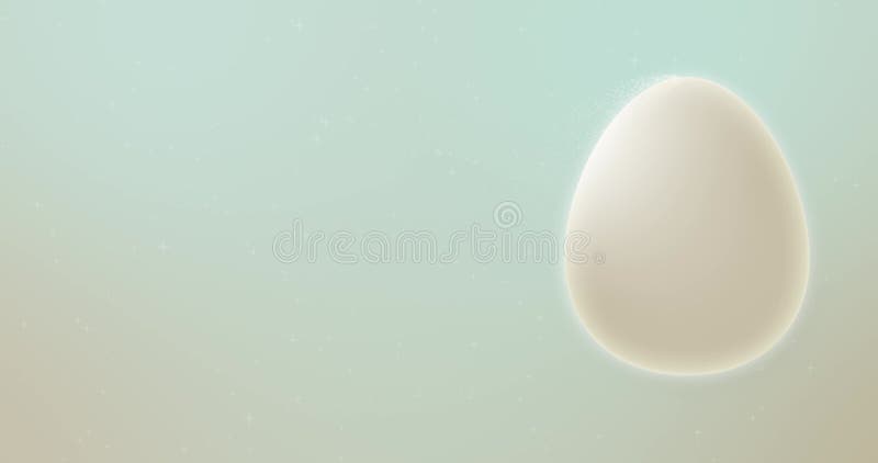 Easter Animation Loop with White Chicken Egg and Copy Space. 4K Video ...