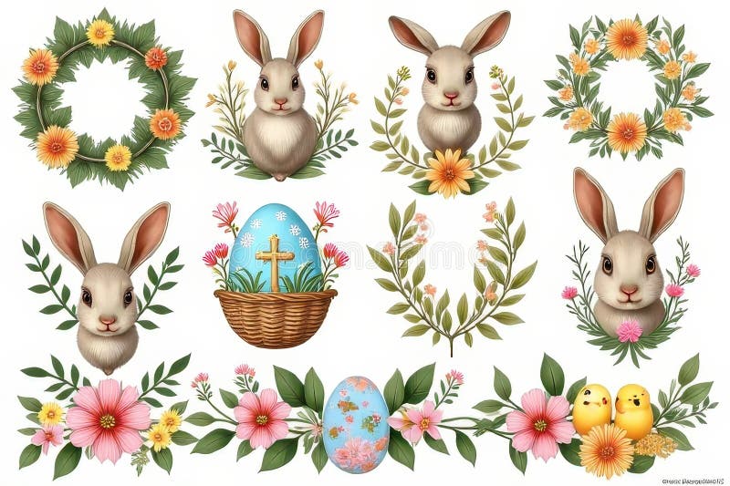 Easter Artwork Designs stock illustration. Illustration of seasonal ...