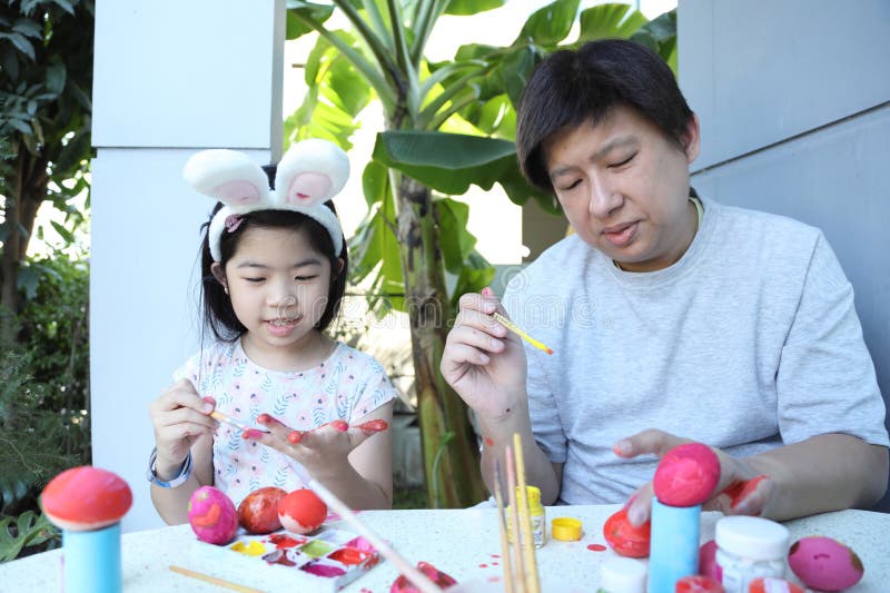Easter in Asian stock image. Image of father, paint - 354996007
