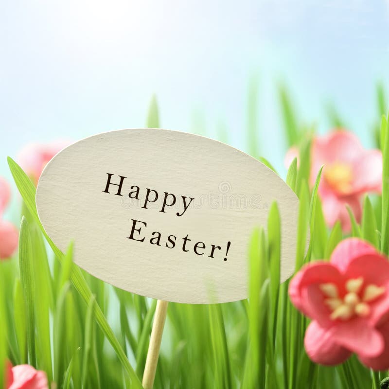 Joyful Spring Background for a Happy Easter Stock Photo - Image of ...