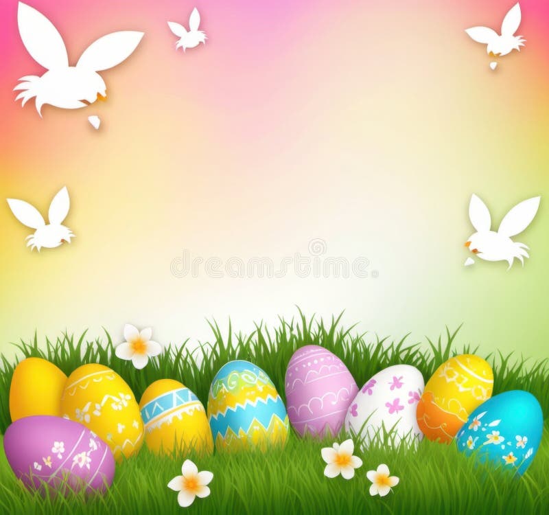 Easter Background of Chocolate Egg Lying on the Ground Stock ...