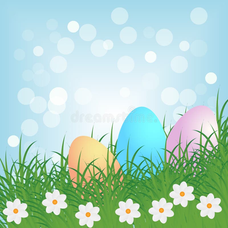 Easter Background stock vector. Illustration of daisy - 19005650