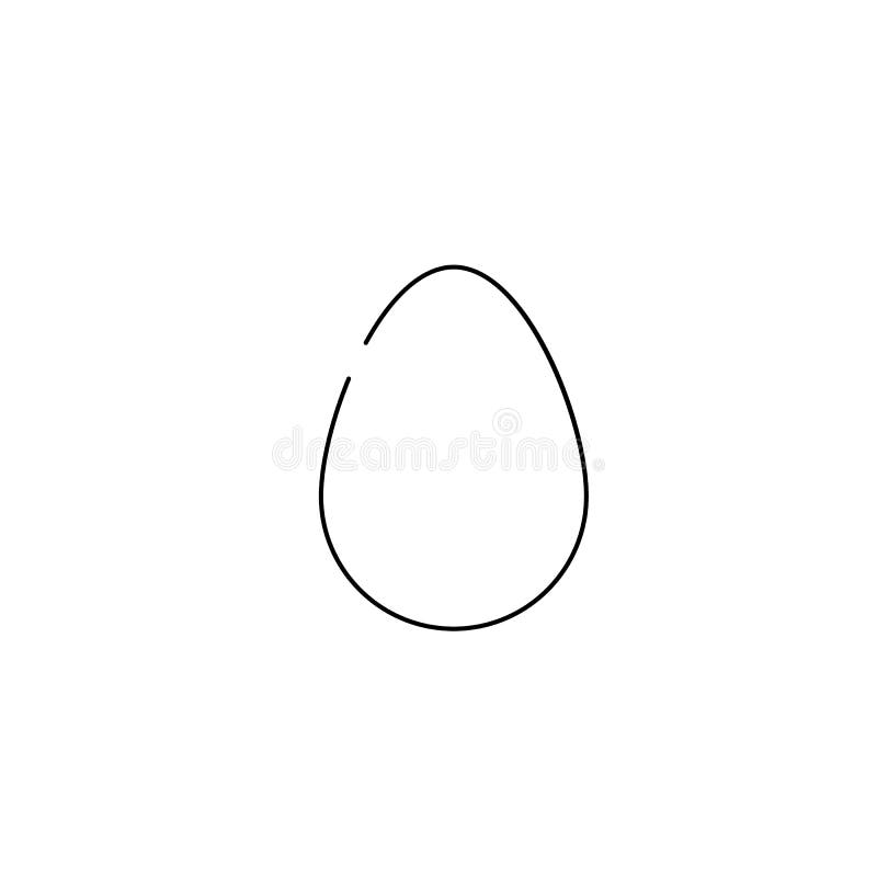 Easter Background with Egg One Line Draw, Vector Illustration Stock ...