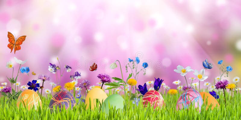 Easter Nature Holiday Background Stock Image - Image of eggs, nature ...