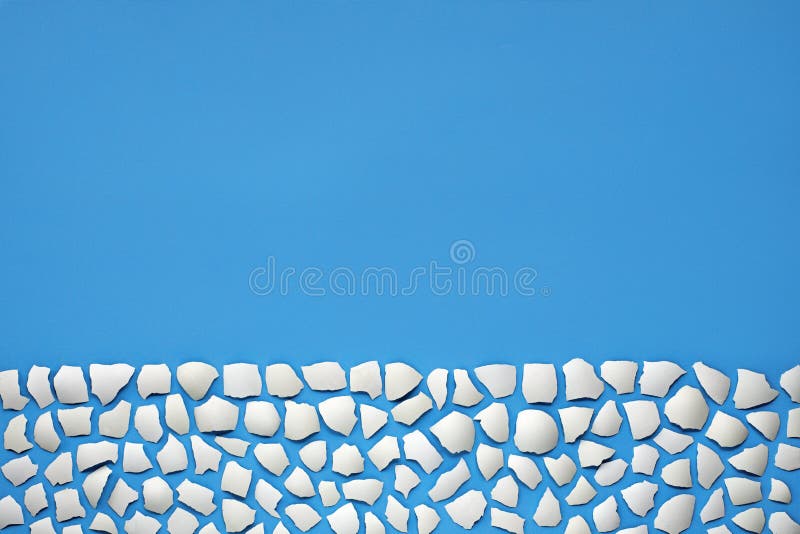 Easter Background, Eggshell on Blue, Place for Text Stock Image - Image ...