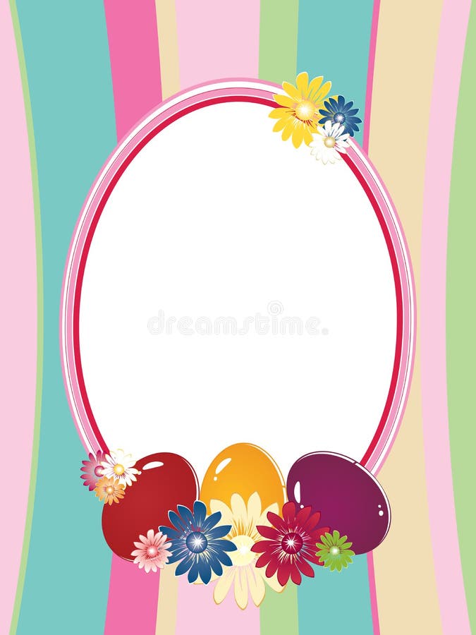 Easter Background with Frame Stock Vector - Illustration of frame ...