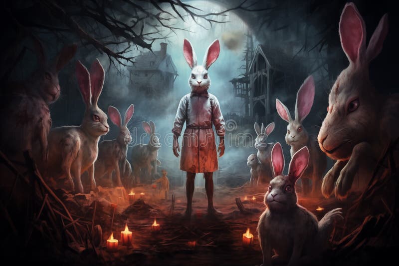 Easter Background, Horror Movie Illustrations Stock Photo - Image of ...
