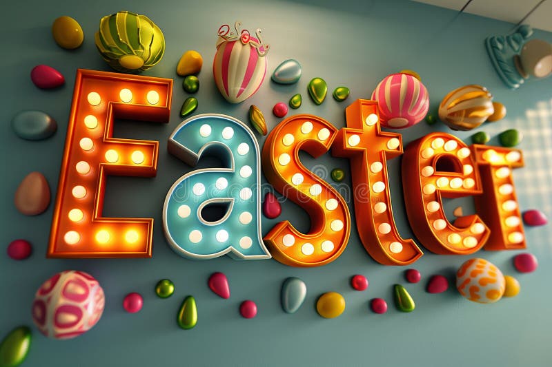 Easter Background that Reads HAPPY EASTER, Easter Ideas Stock ...
