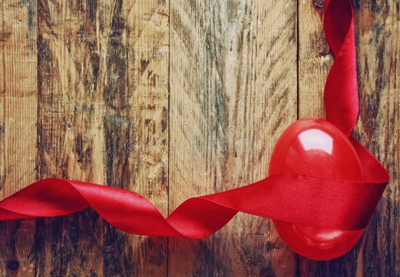 Easter Background with Red Ribbon, Decorative Egg Stock Photo - Image ...